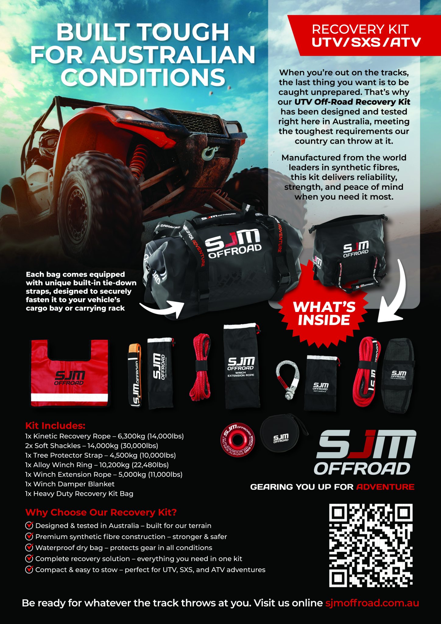 UTV/SXS/ATV RECOVERY KIT - SJM Offroad